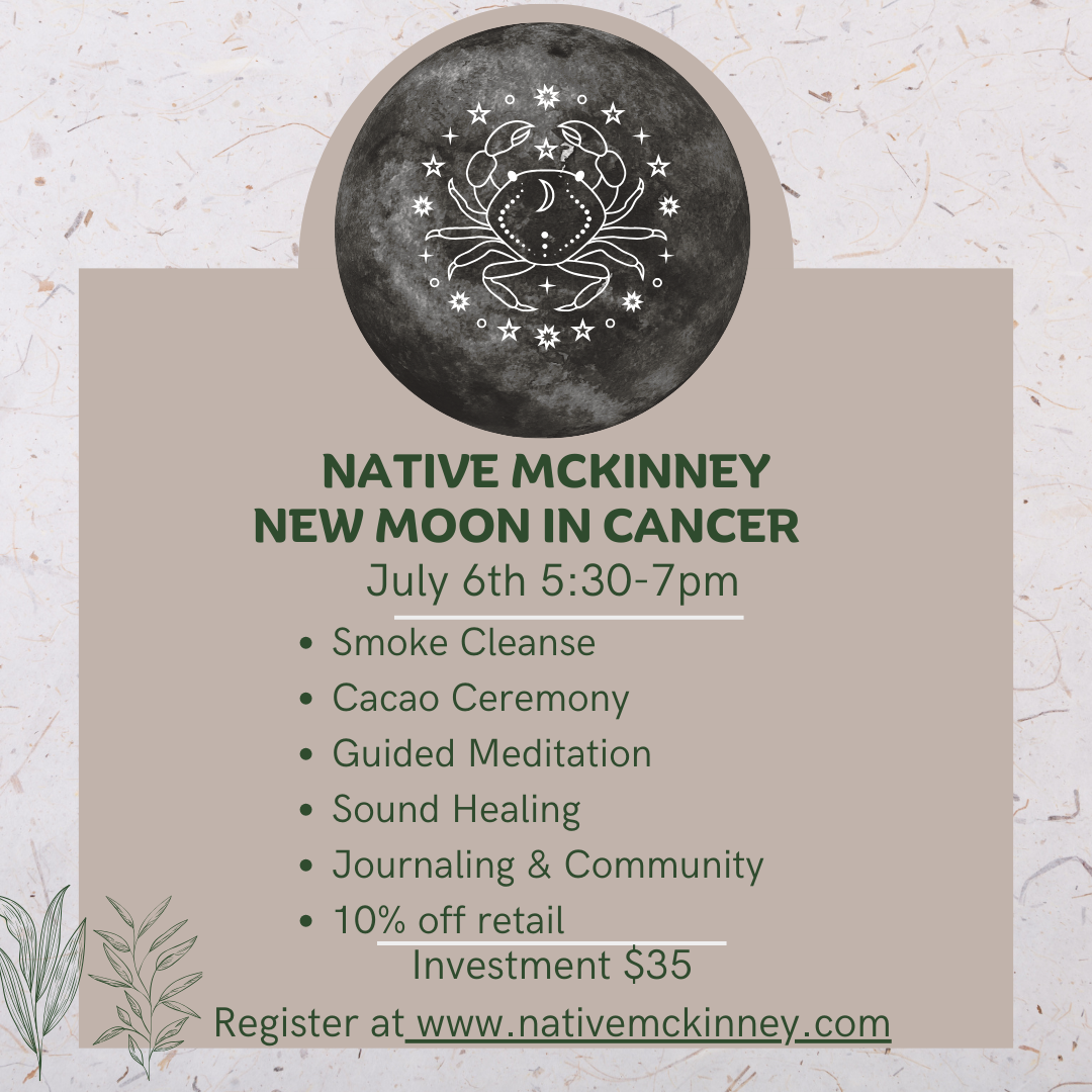 New moon ceremony McKinney, new moon in cancer, McKinney meditation ...